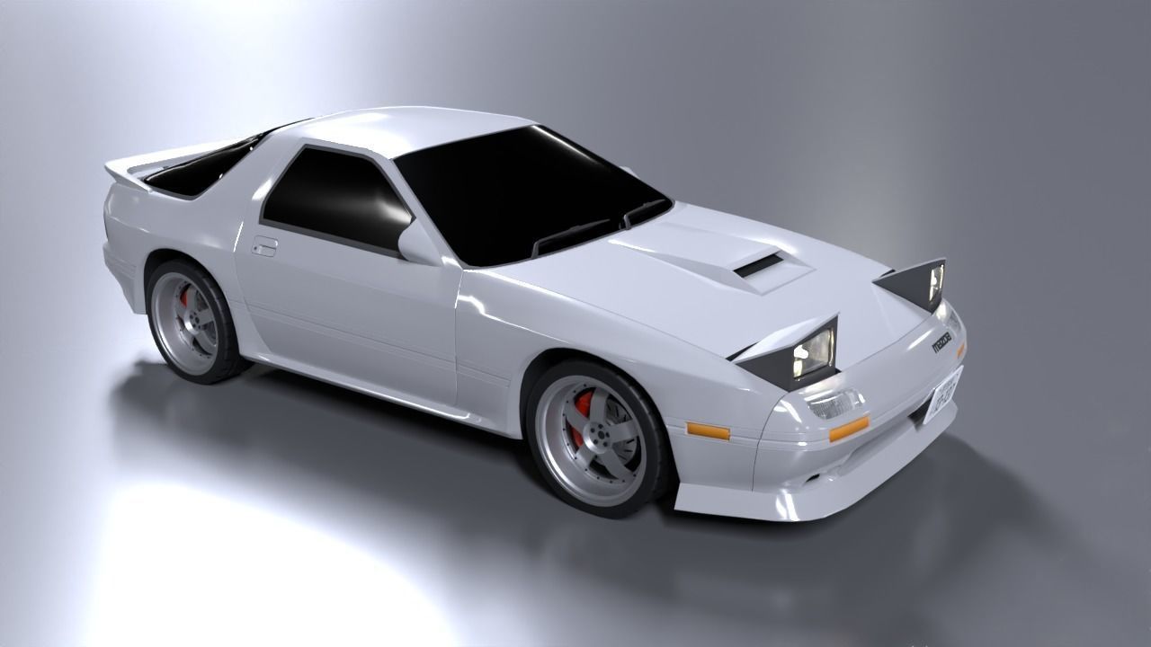 Nissan RX7 White Comet 3D model | CGTrader