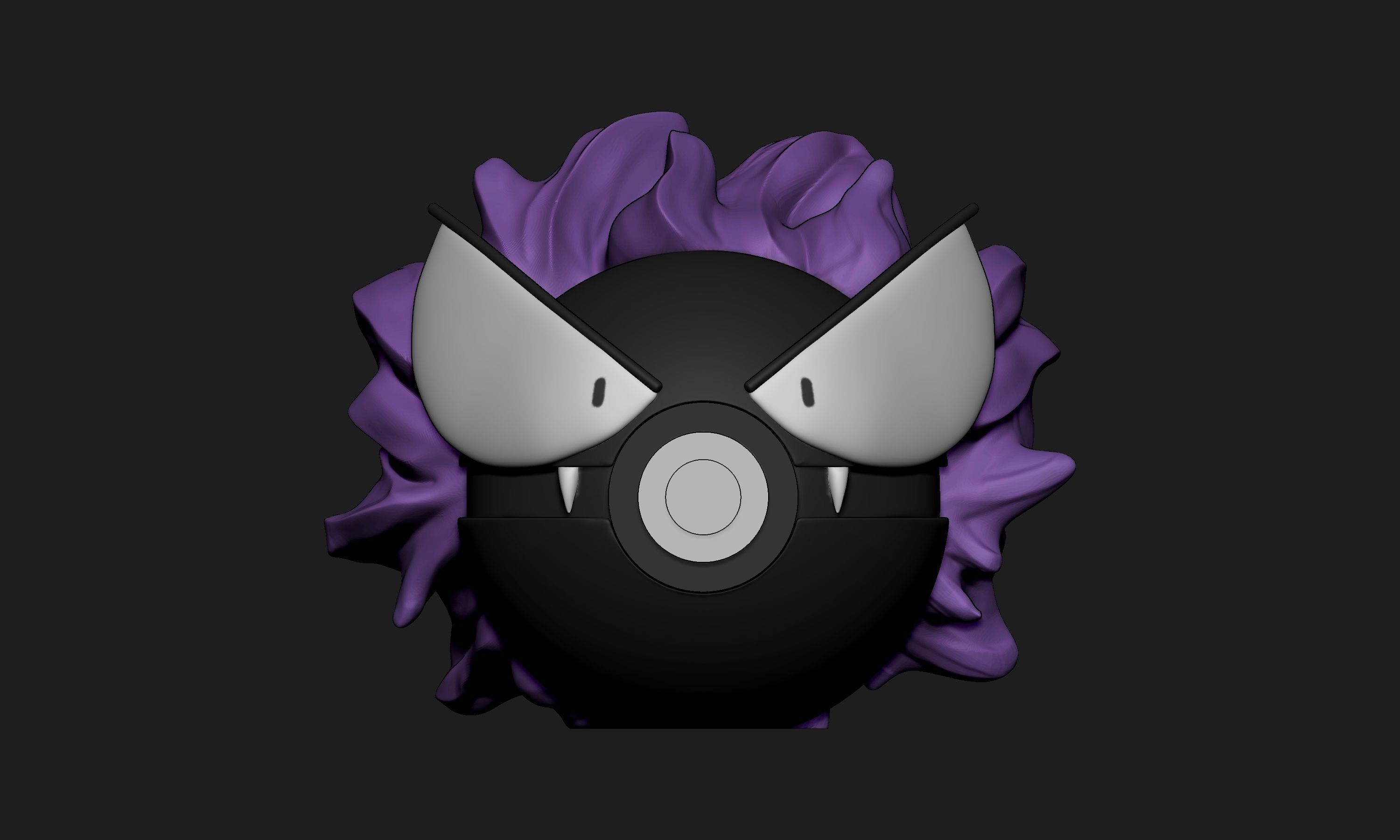 Pokemon Gastly Pokeball 3D model 3D printable | CGTrader
