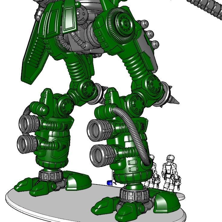 Rebellious Orbital Colony Cavalier-28mm Orbital Assault Mech 3D model ...