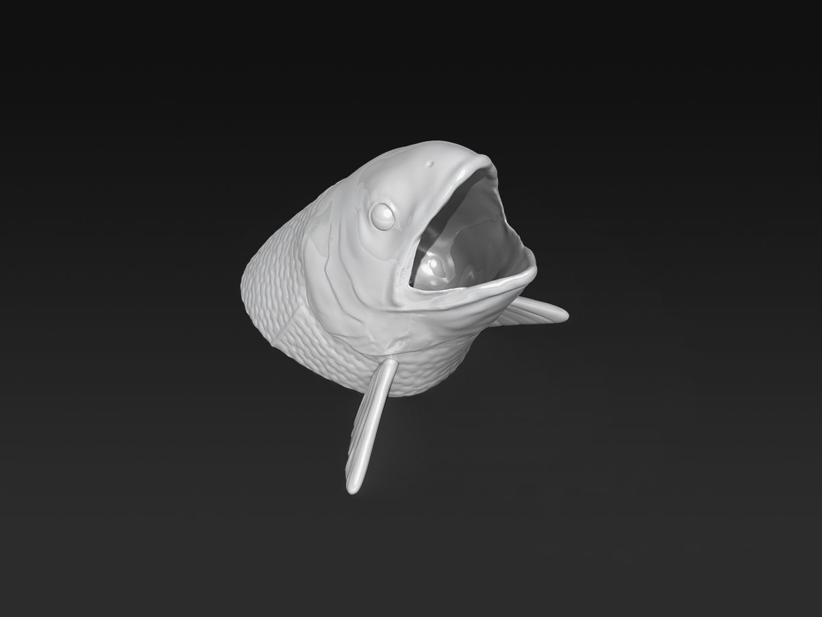Fish Head 3D model 3D printable | CGTrader