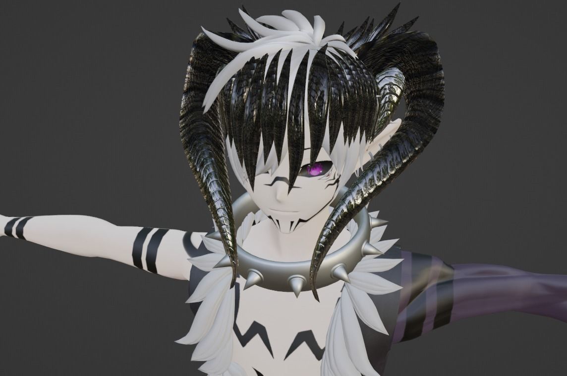 3D model Anime Model with Sakuna Markings VR / AR / low-poly | CGTrader