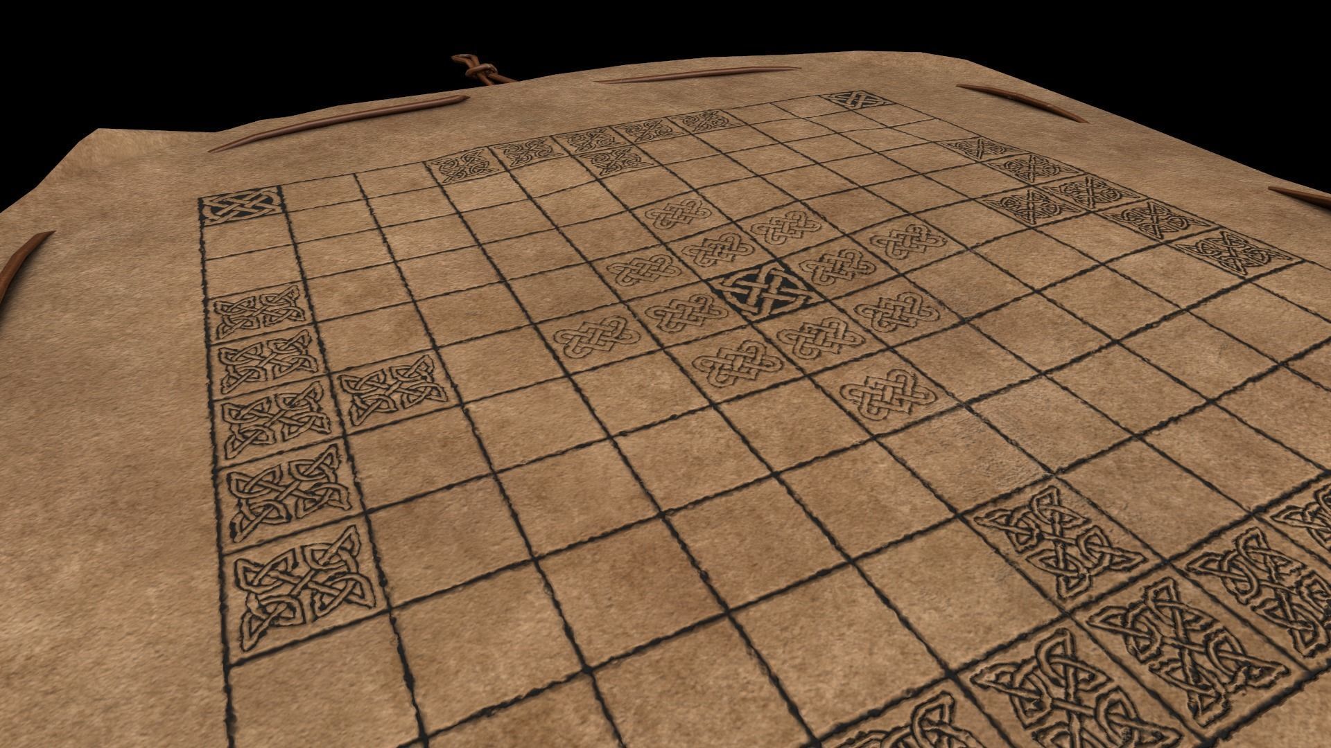 3D model Hnefatafl - Gameready Viking Boardgame models - Leather ...