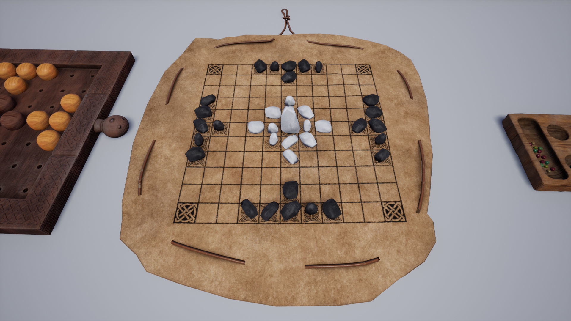 3D model Hnefatafl - Gameready Viking Boardgame models - Leather ...