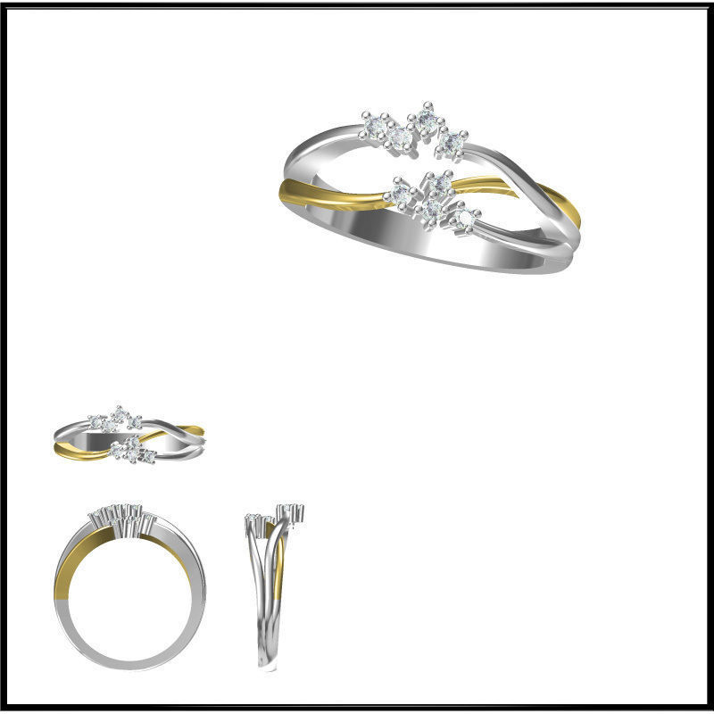 Twelve CAD files of Fancy designs of Rings 3D model 3D printable | CGTrader