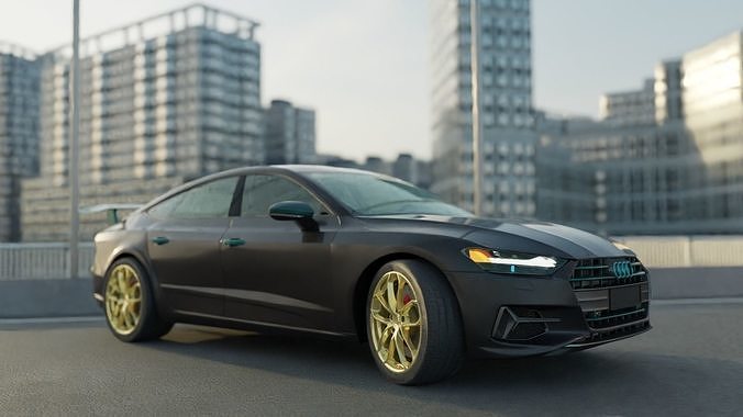 Custom Audi A7 Sedan free VR / AR / low-poly 3D model | CGTrader