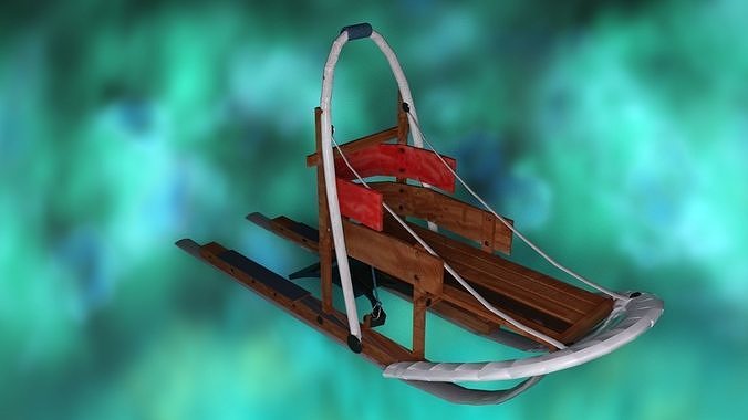 dog sled 3D model | CGTrader