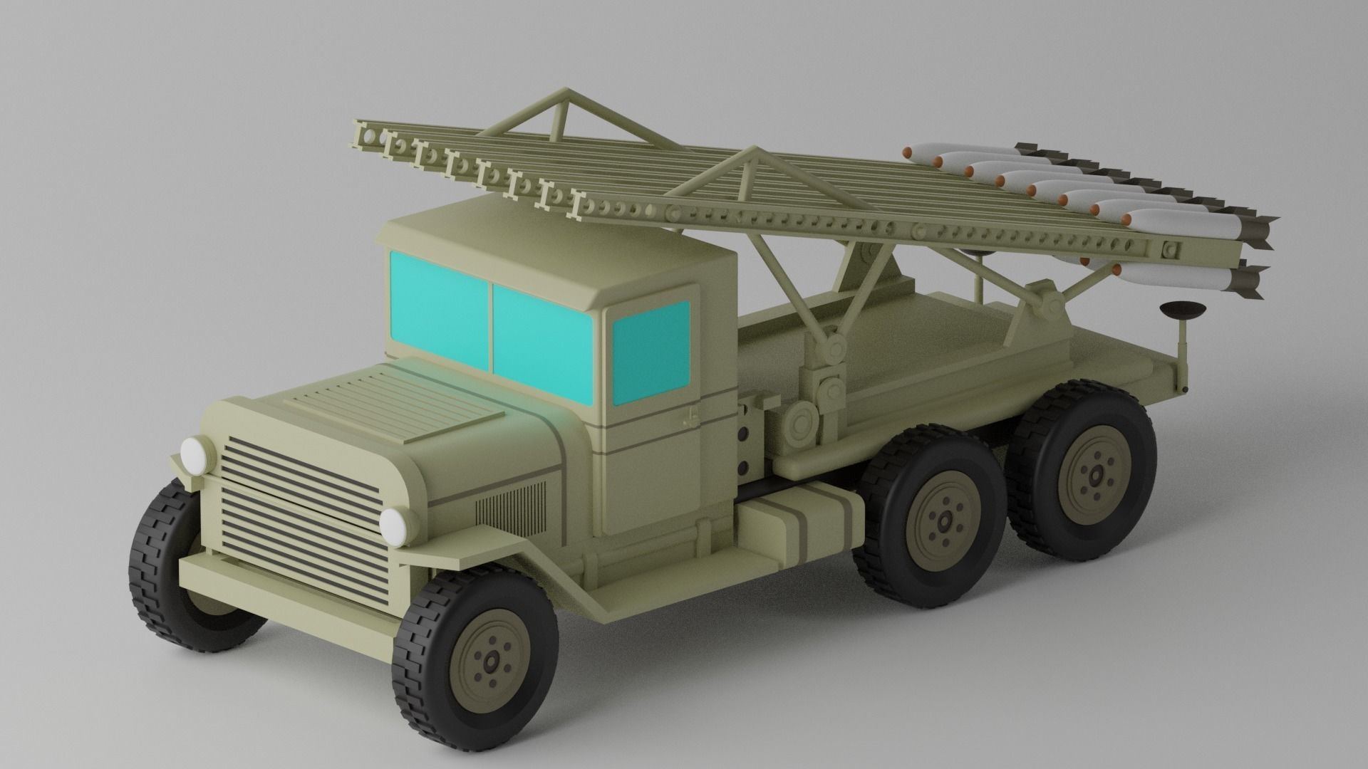 Katyusha BM-13 Multiple Rocket Launcher 3D model | CGTrader