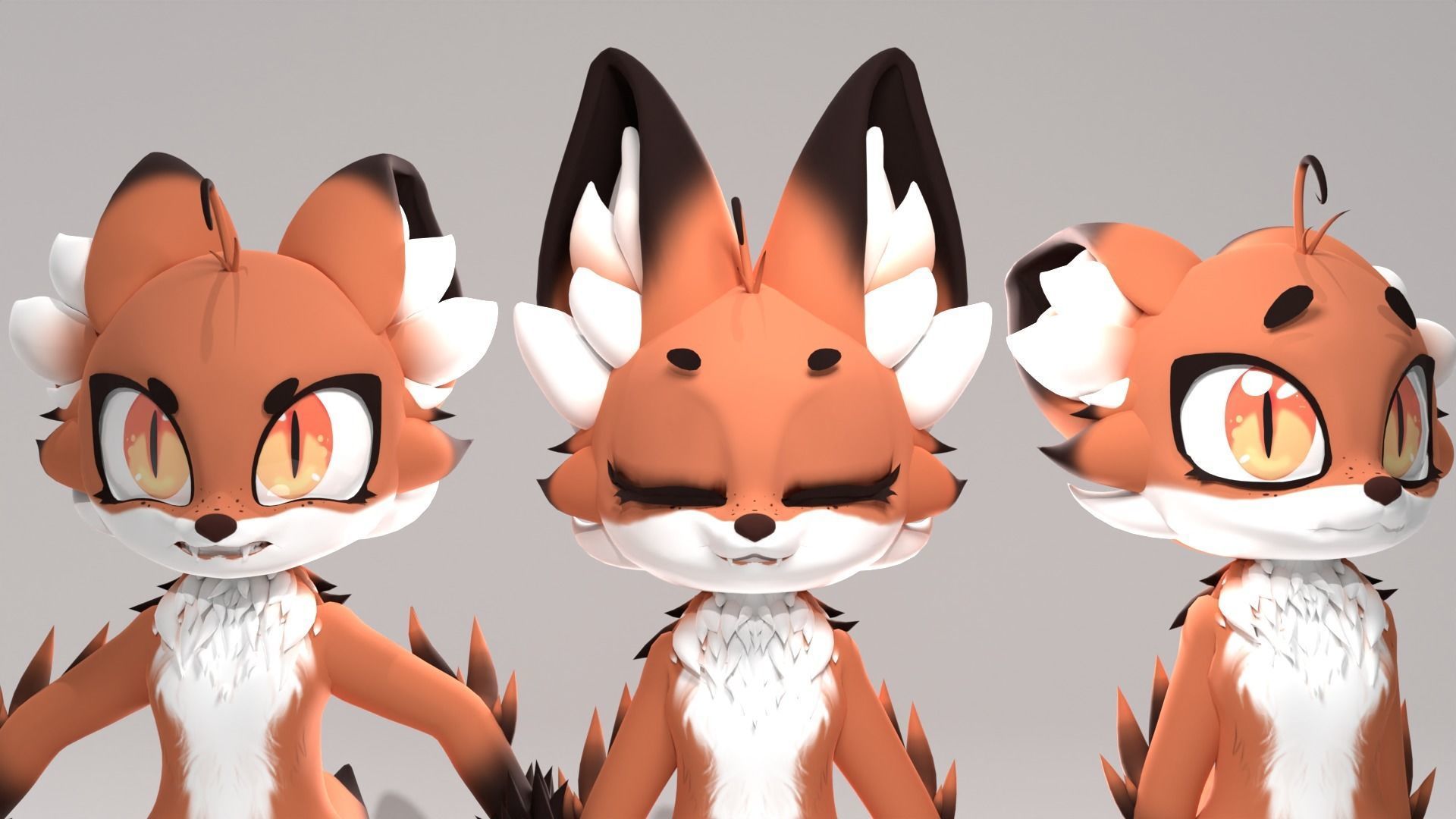 3D model Meadow the Fox VRCHAT READY 3D FBX Model VR / AR / low-poly ...