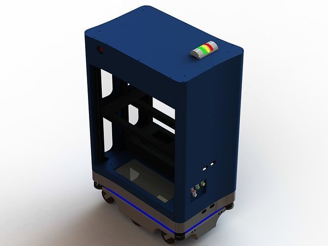 MiR200 Tray Transport Module 3D model rigged | CGTrader