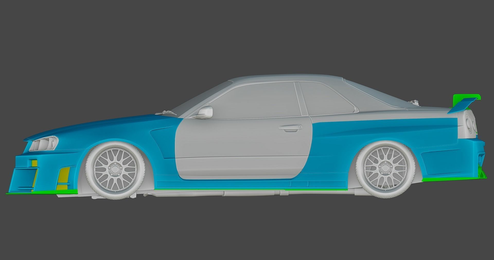 3D model NISSAN GT-R R34 KUHL RACING VR / AR / low-poly | CGTrader