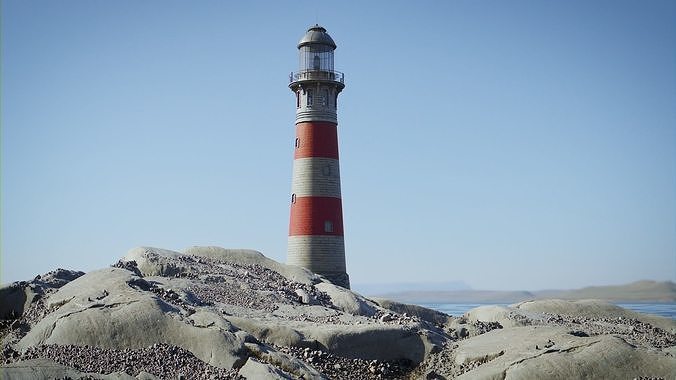 3D model Lighthouse Scene VR / AR / low-poly | CGTrader