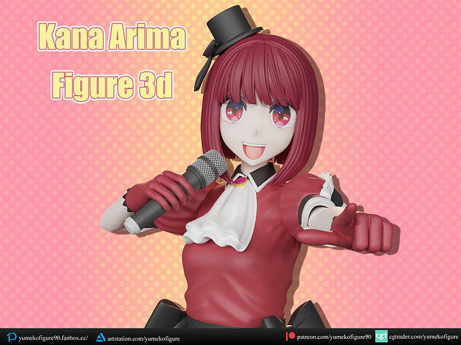 Kana Arima idol ver figure 3d 3D model 3D printable | CGTrader