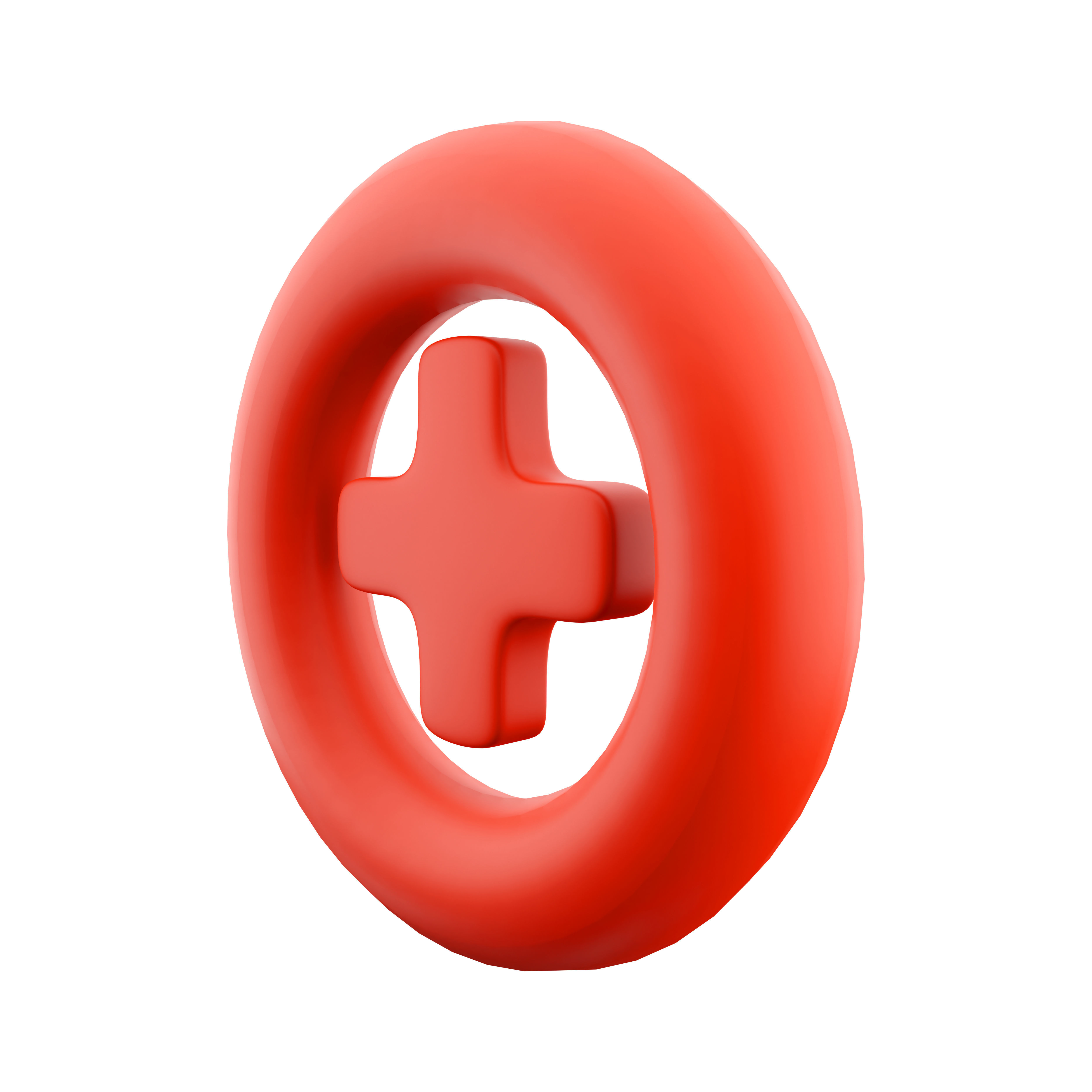 3d Add icon plus medical cross round button 3D model | CGTrader