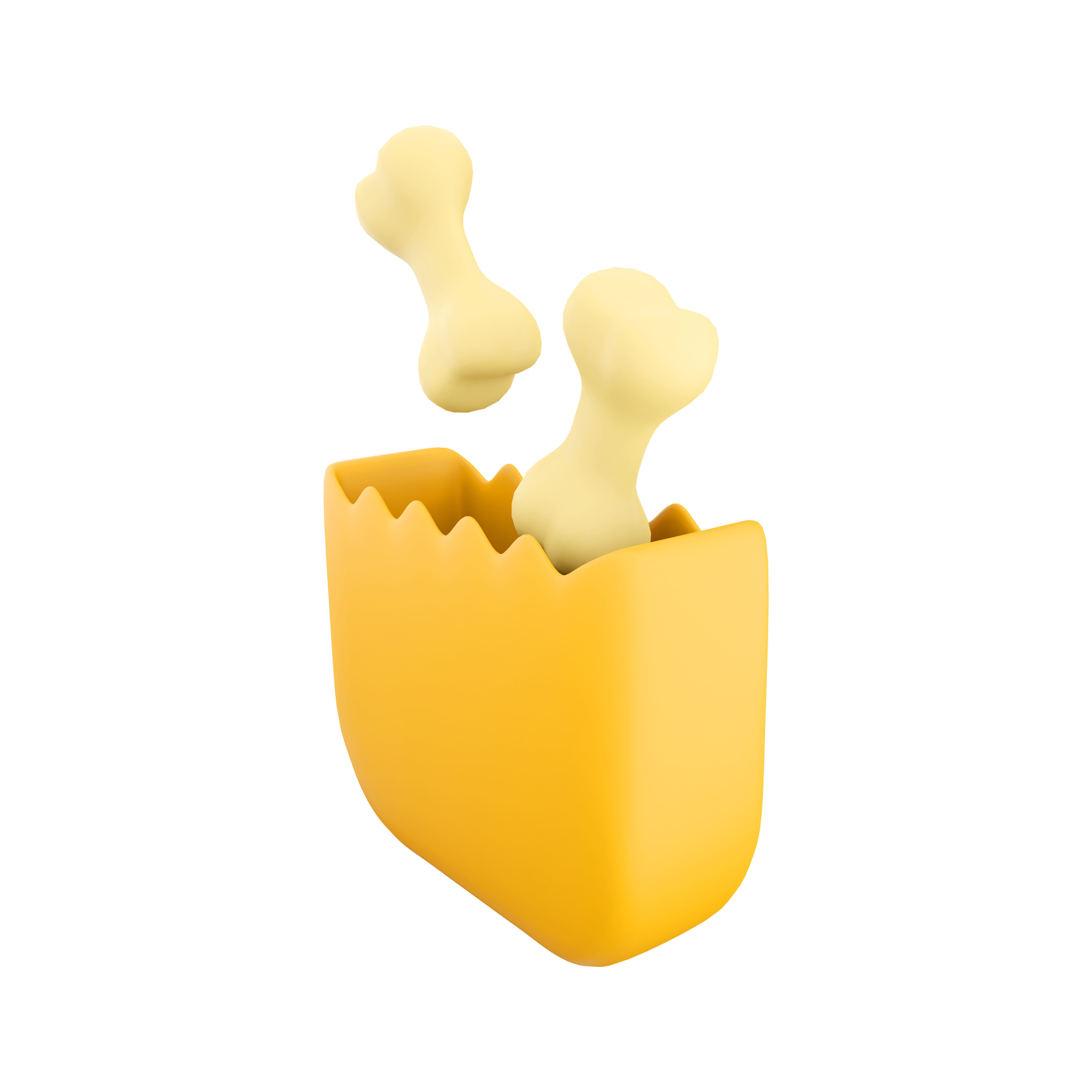 3d Dog bone cartoon icon 3D model | CGTrader