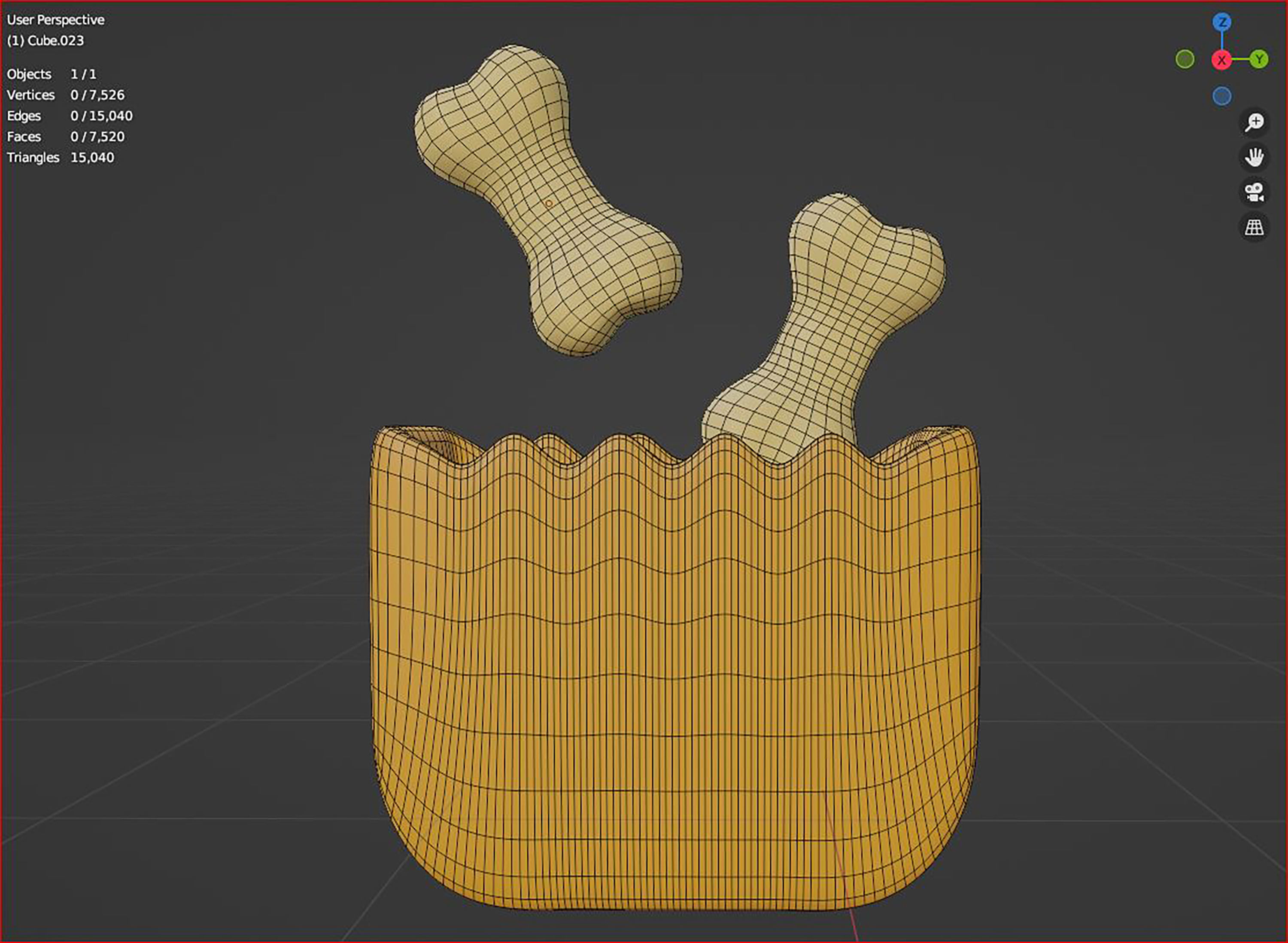 3d Dog bone cartoon icon 3D model | CGTrader