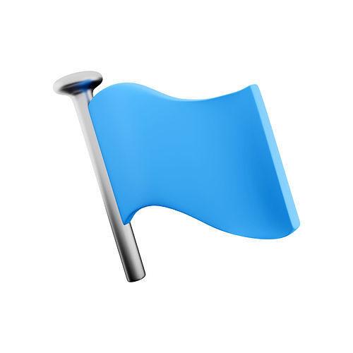 3d flag cartoon icon 3D model | CGTrader