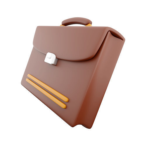 3d Business briefcase cartoon icon 3D model | CGTrader