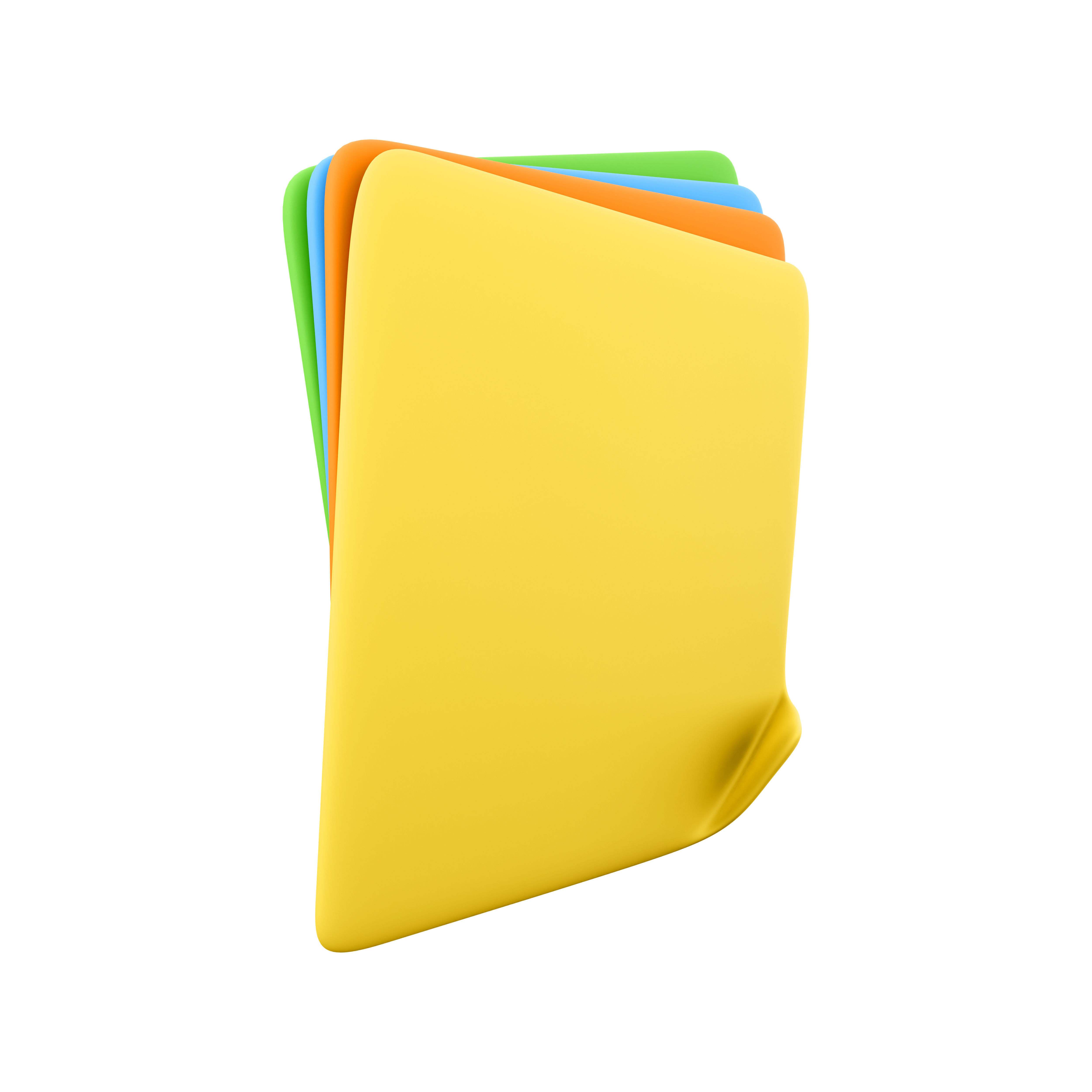 3d illustration of sticky notes on white background 3D model | CGTrader