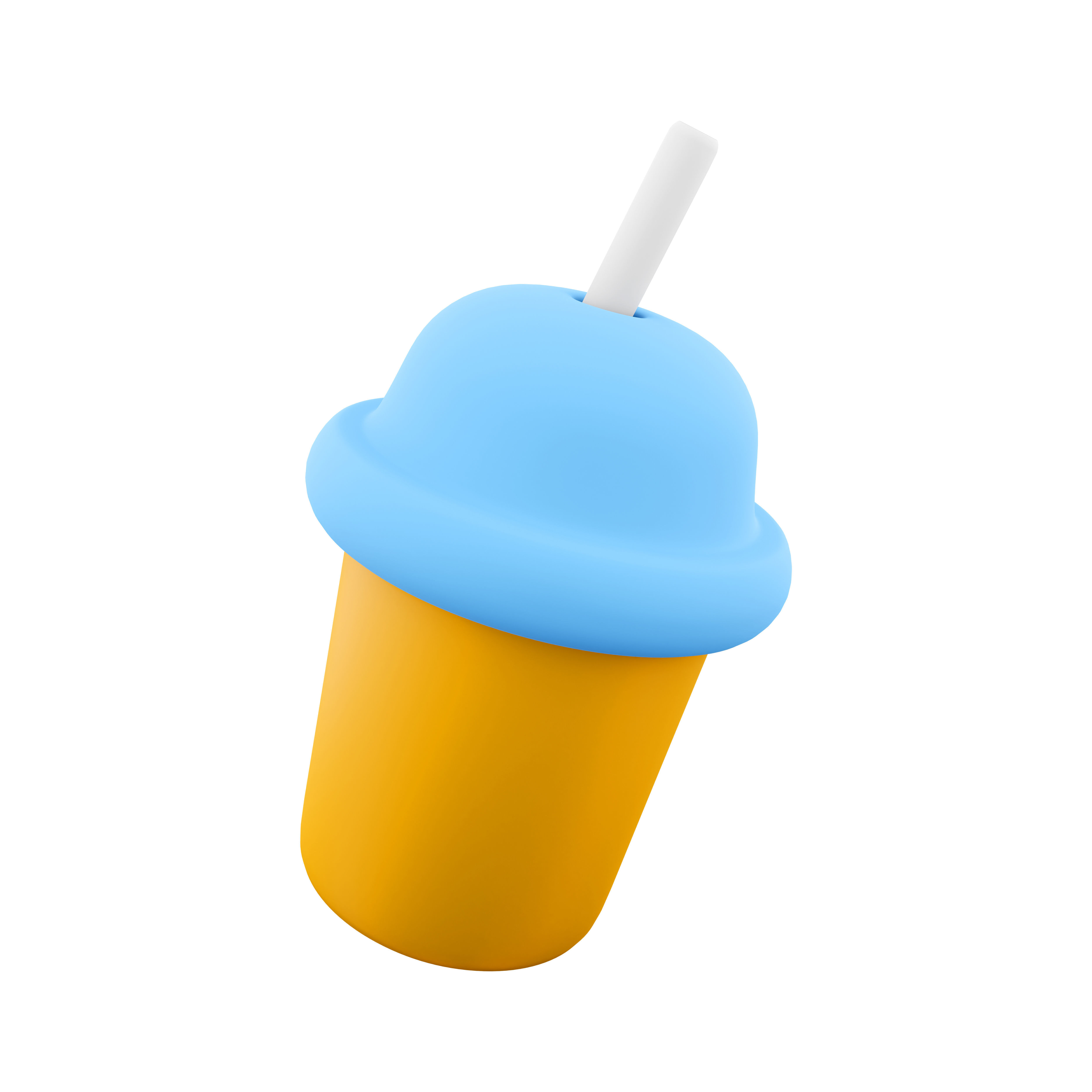 3d drink glass cartoon icon 3D model | CGTrader