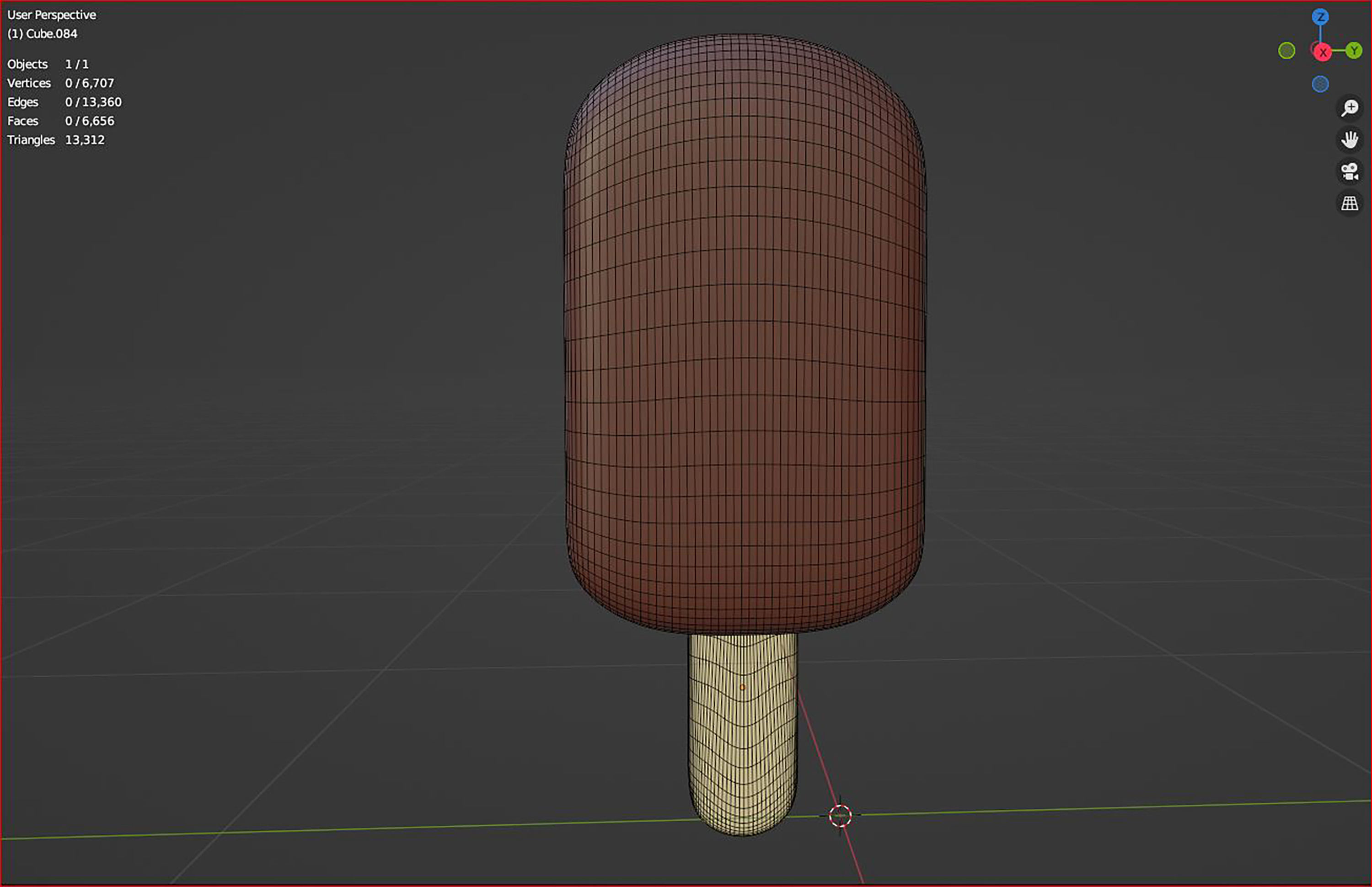 3d r stick ice cream chocolate 3D model | CGTrader