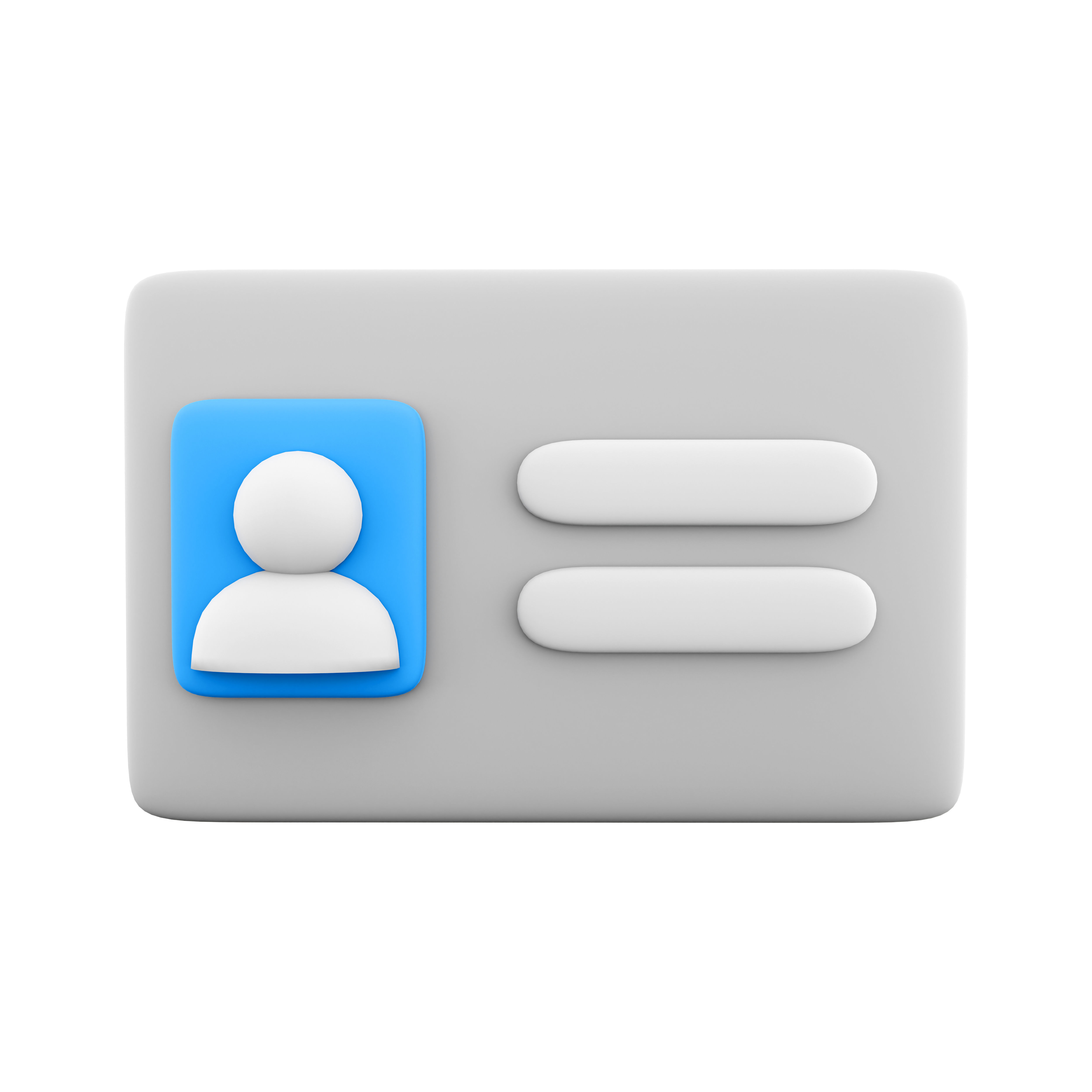 3d id card on white background 3D model | CGTrader