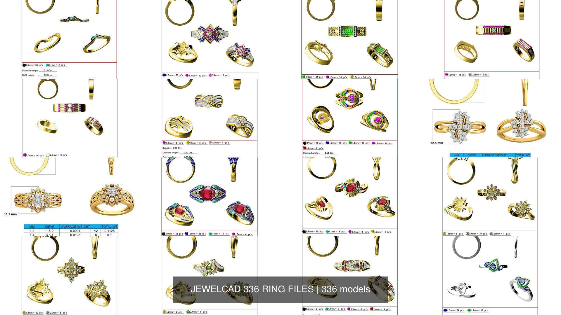JEWELCAD 336 RING FILES 3D Model Collection | CGTrader
