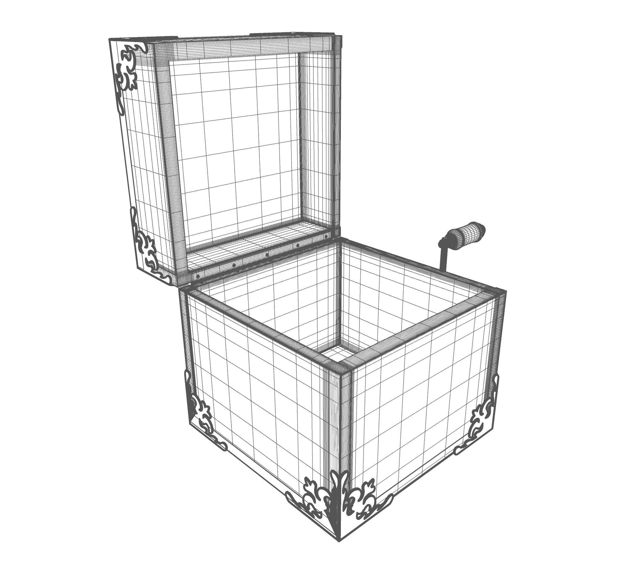 Ornate Wind Up Box 3D model | CGTrader