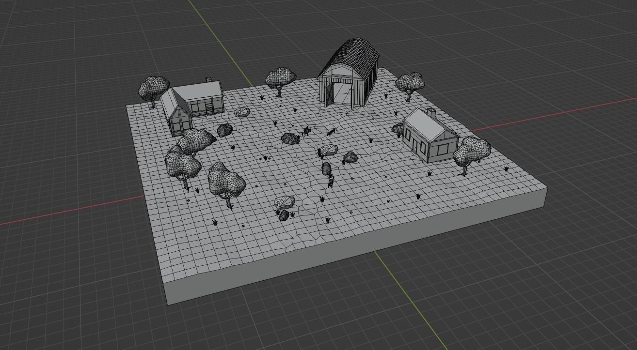 3D model Low Poly Village VR / AR / low-poly | CGTrader