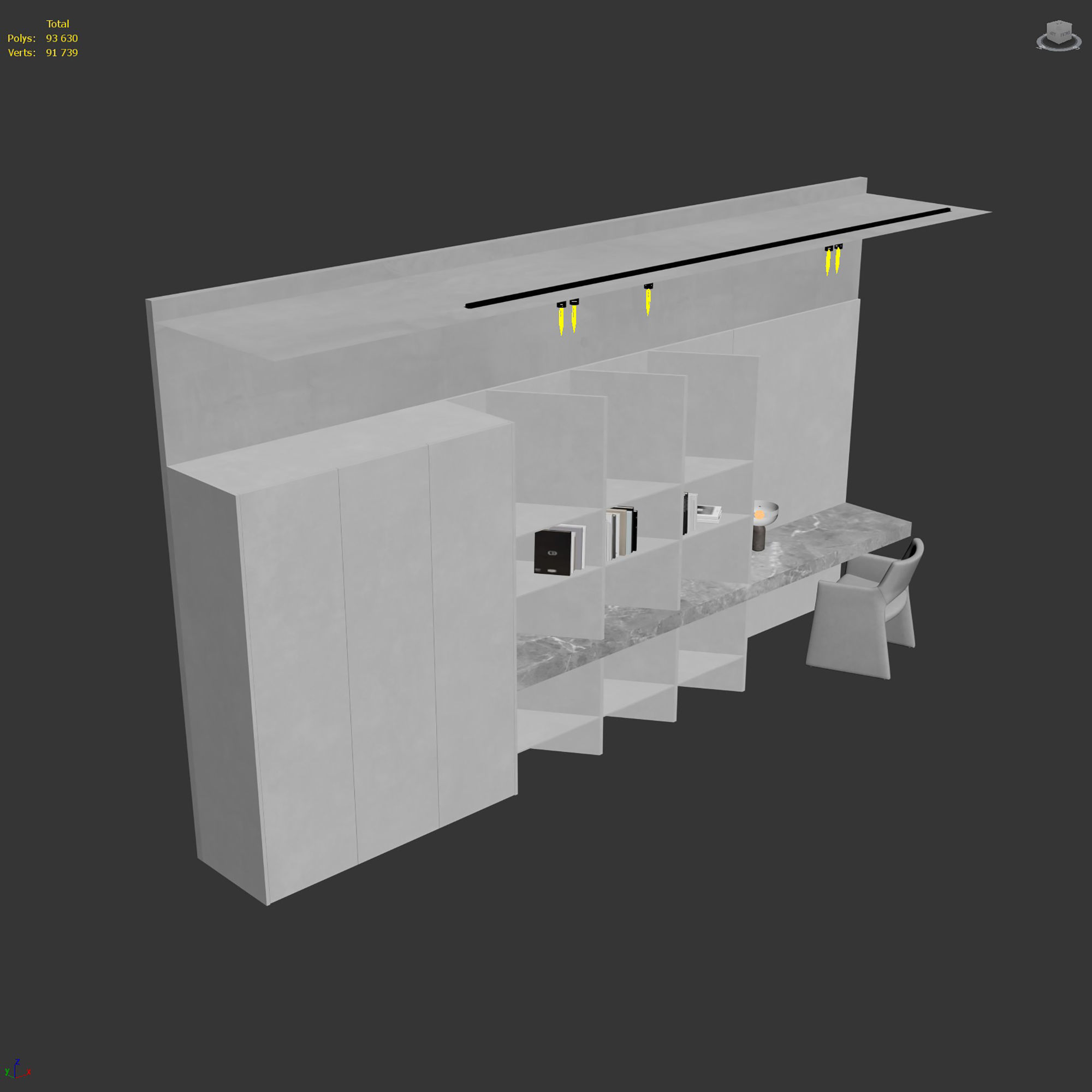 Workplace set 01 3D model | CGTrader