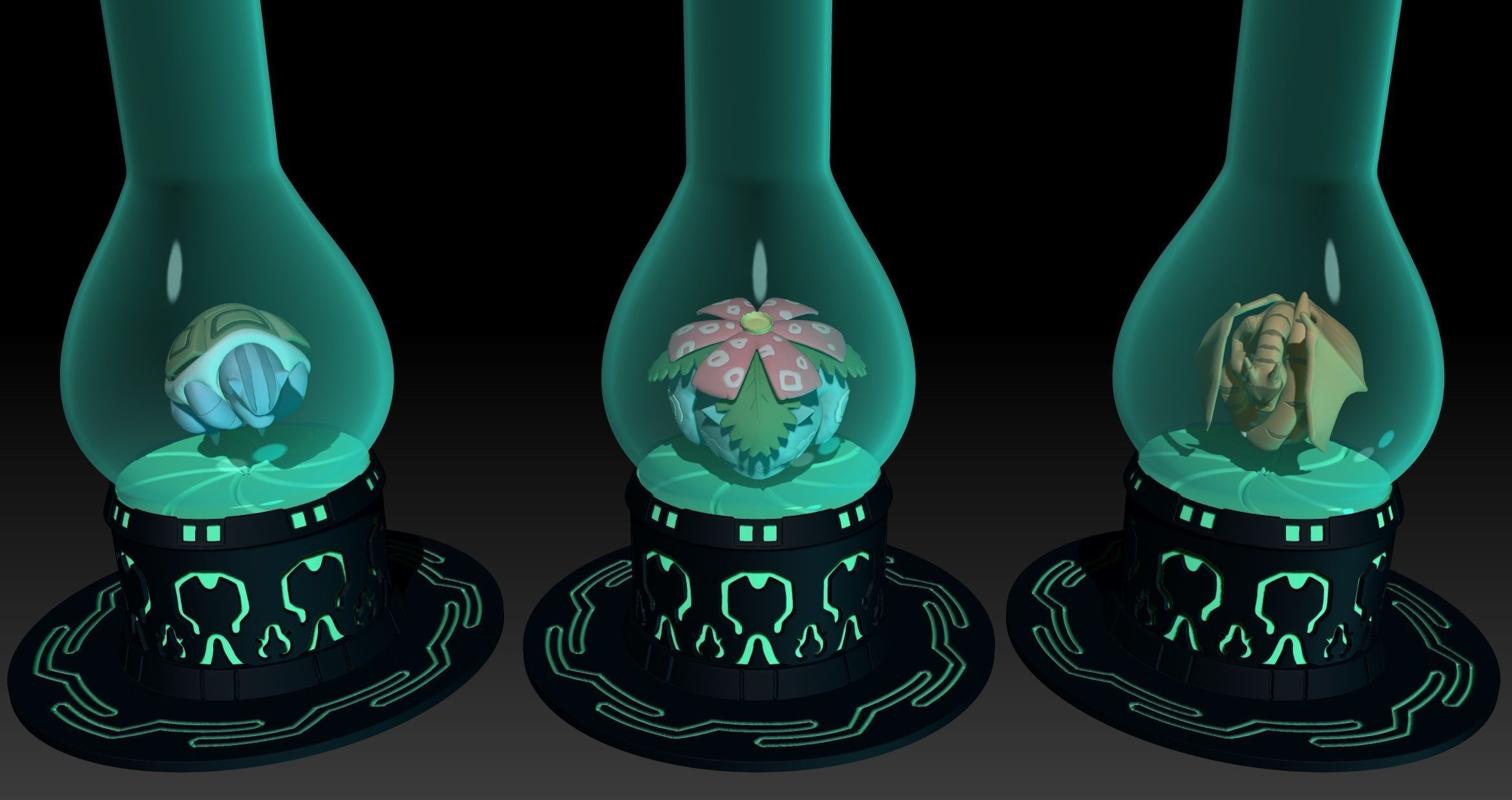 Pokemon Venusaur Charizard Blastoise Clone 3D model 3D printable | CGTrader