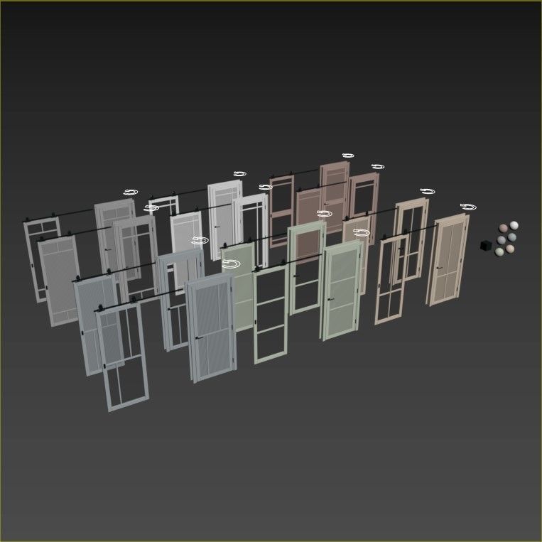 Interior door 008 3D model rigged | CGTrader