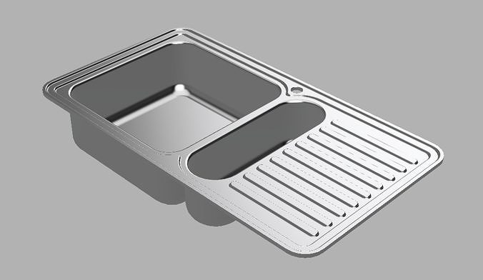 Double Kitchen Sink 3D model | CGTrader