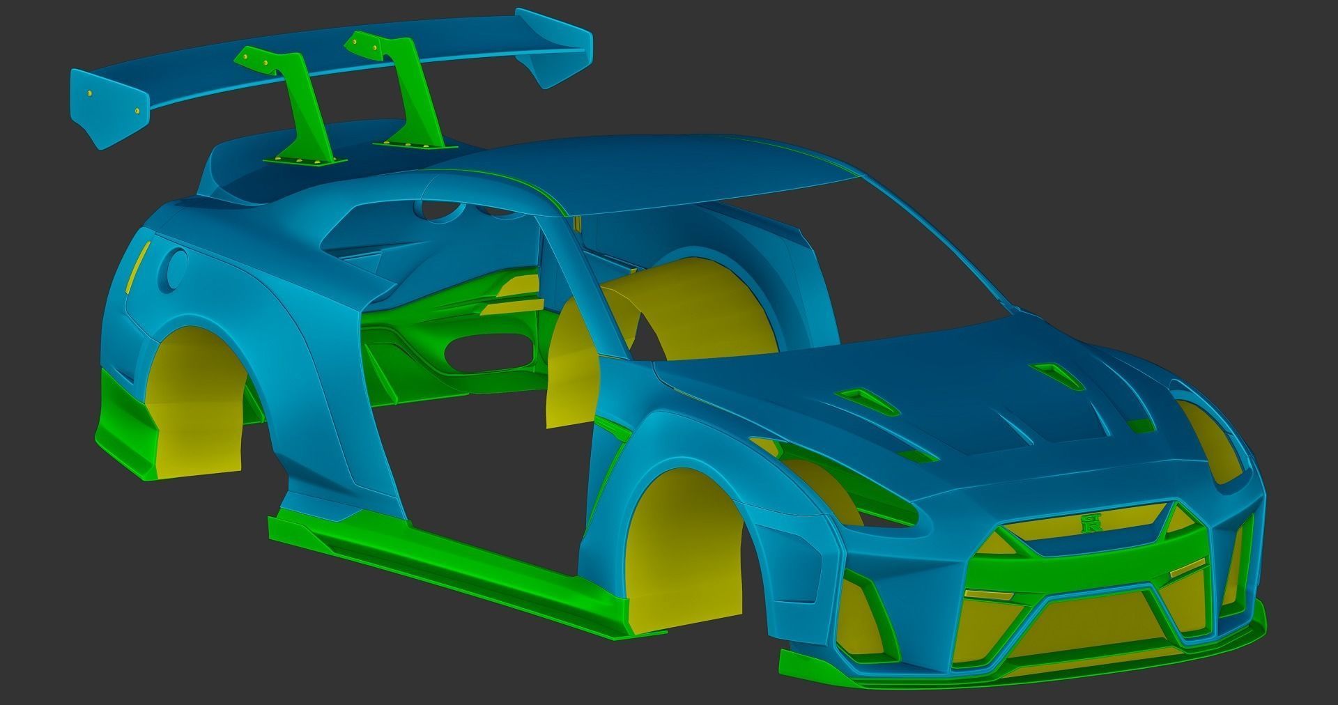 3D model NISSAN GT-R R35 DARWIN WIDEBODYKIT VR / AR / low-poly | CGTrader