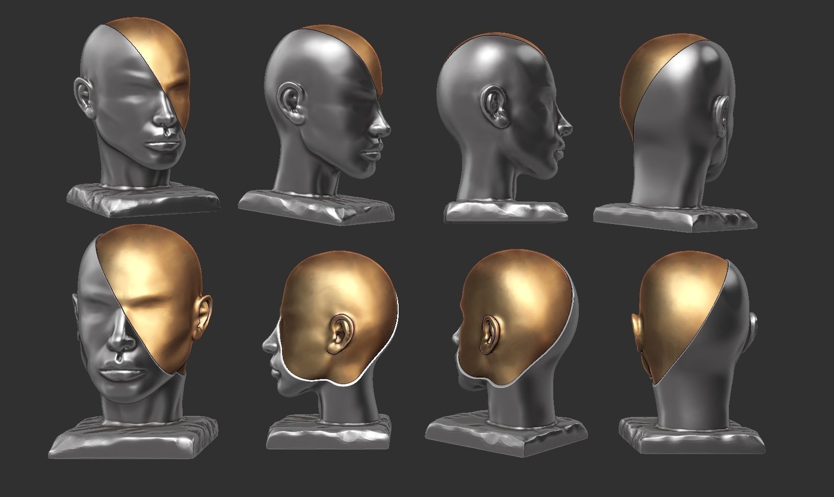 Abstract conceptual face sculpture 3D model 3D printable | CGTrader