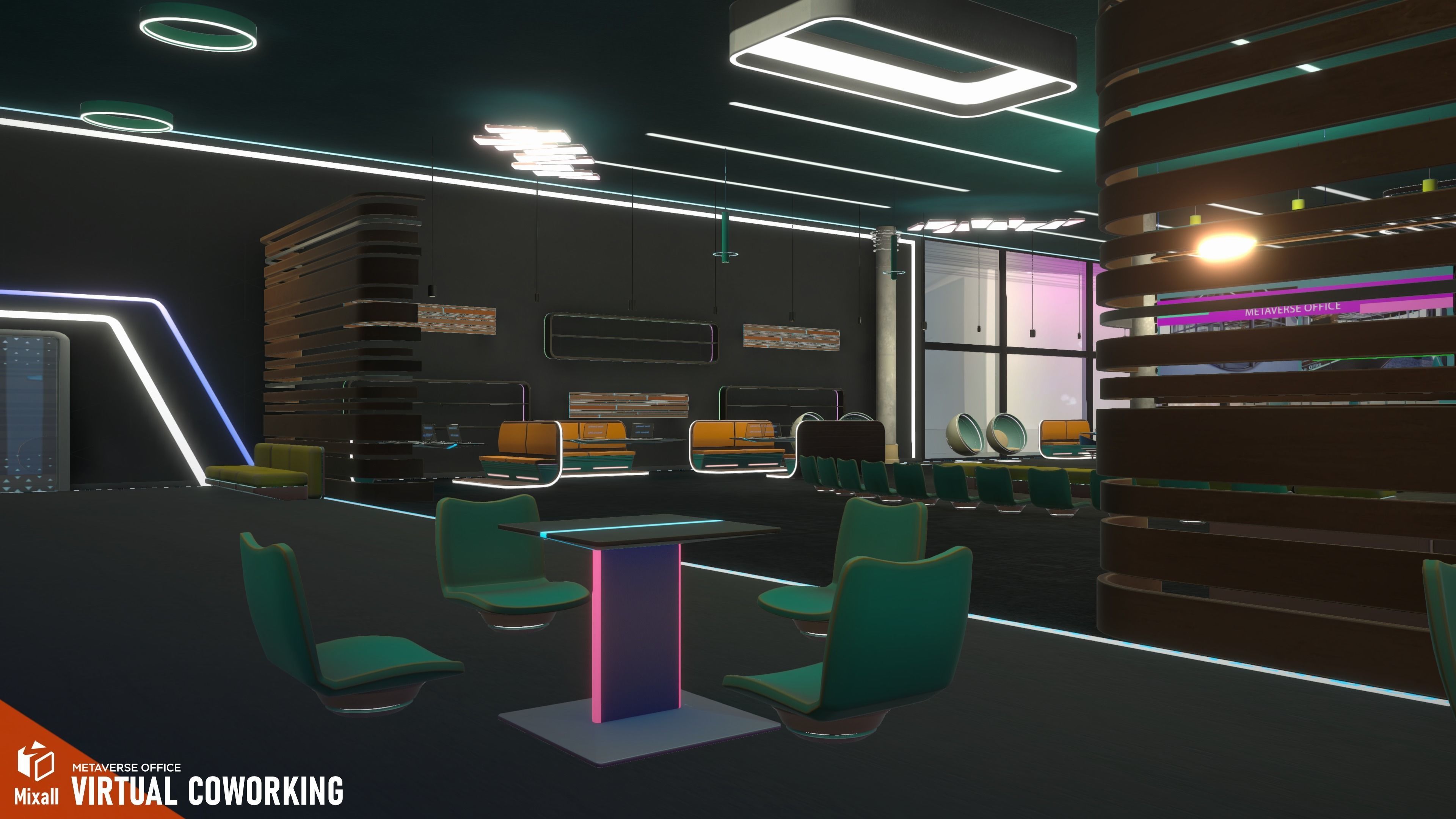 3D model Virtual Coworking - Metaverse Office VR / AR / low-poly | CGTrader