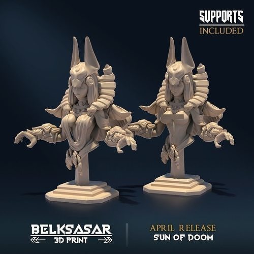 Doom Sun Bust Topless and Normal 3D model 3D printable | CGTrader