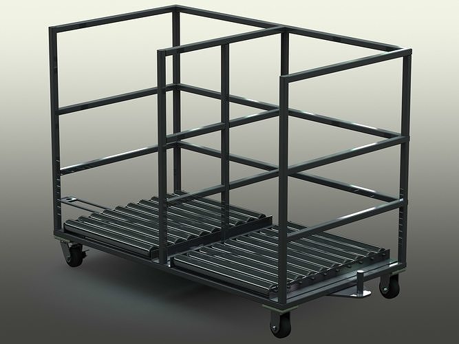 Roller Transfer Carts Trolley free 3D model rigged | CGTrader