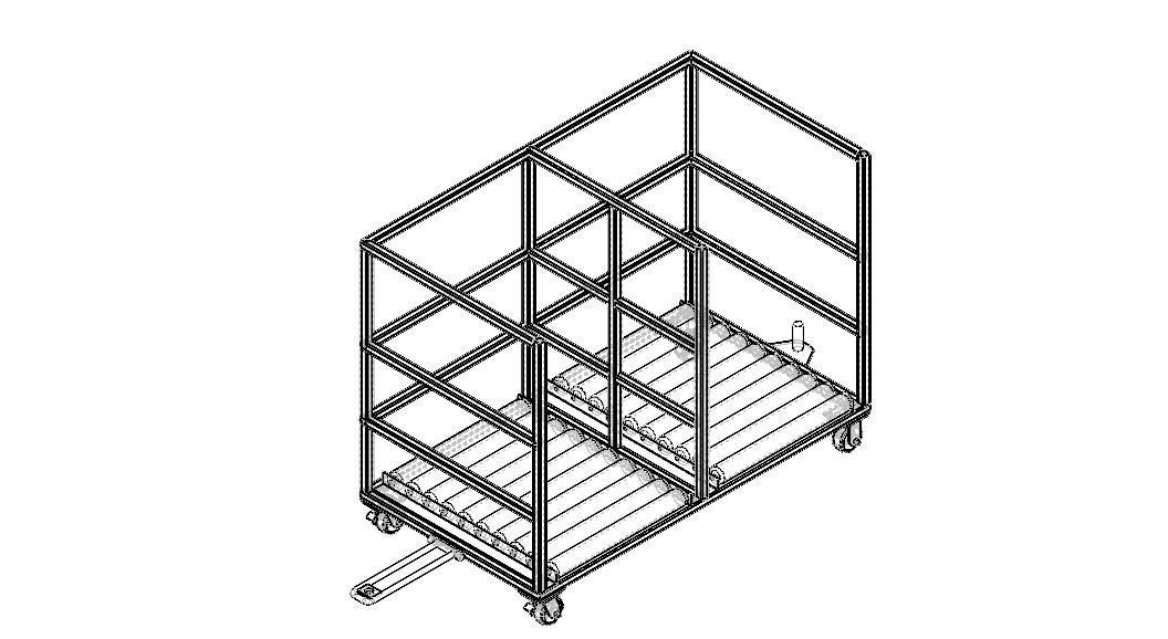 Roller Transfer Carts Trolley free 3D model rigged | CGTrader