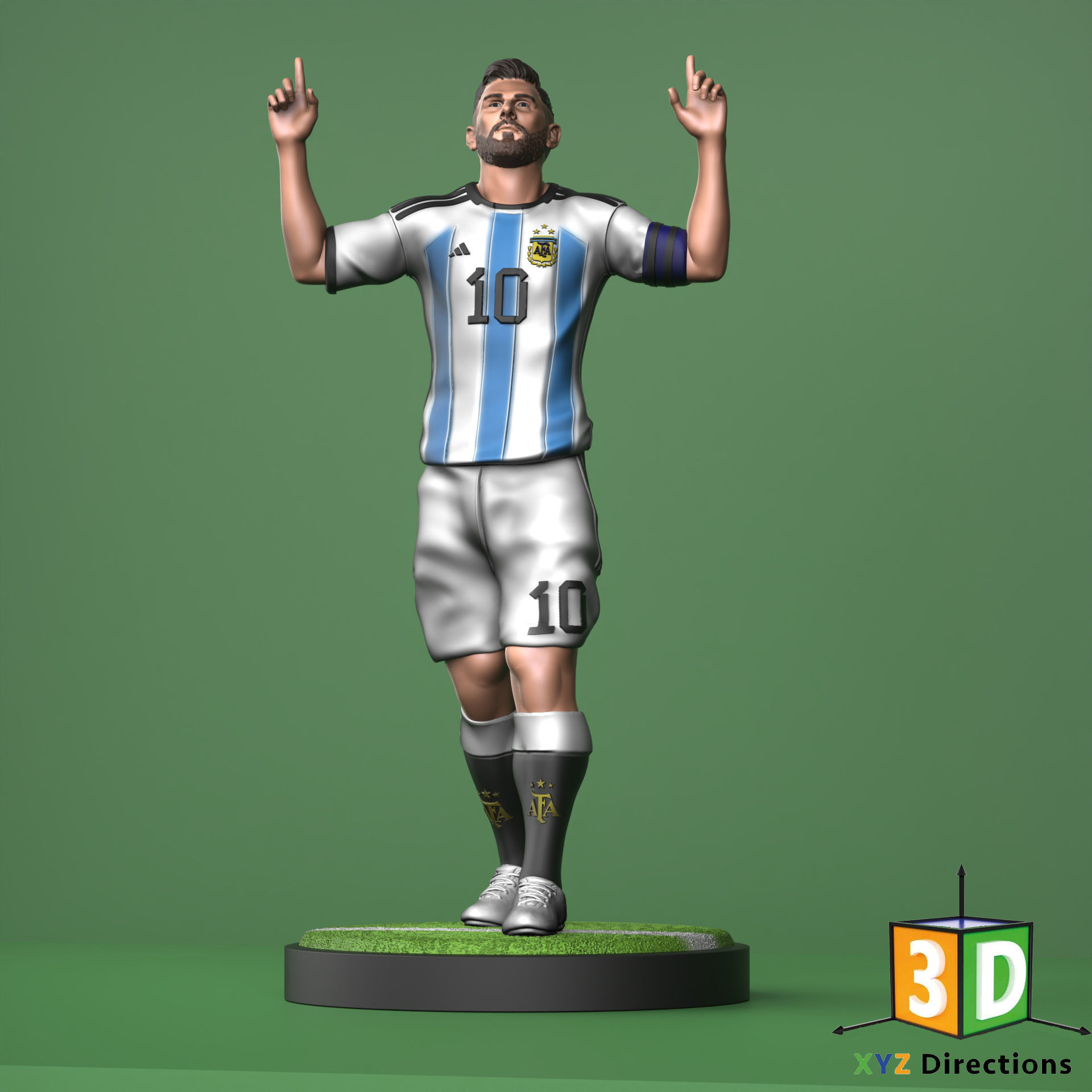 Messi Figure 3D Model by XYZ - 3D Printing - 3D Models 3D model | CGTrader