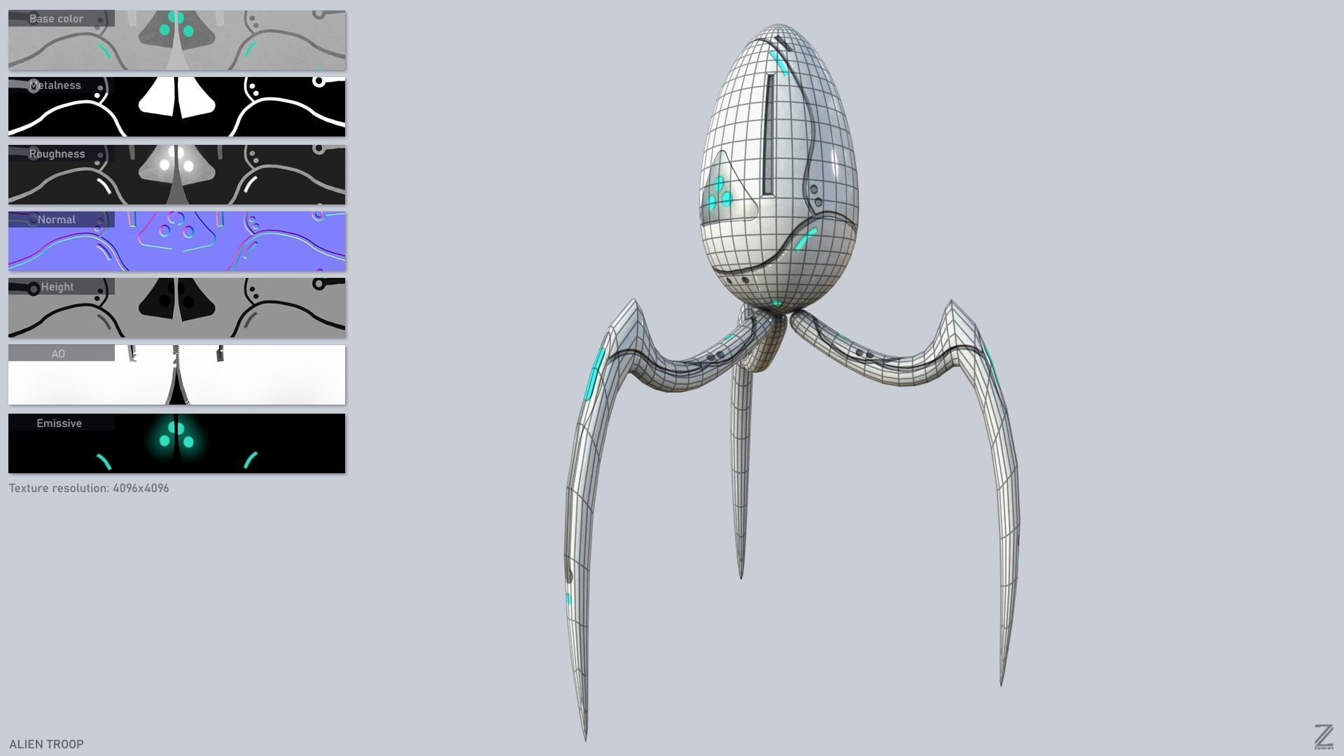 3D model Alien troop VR / AR / low-poly | CGTrader