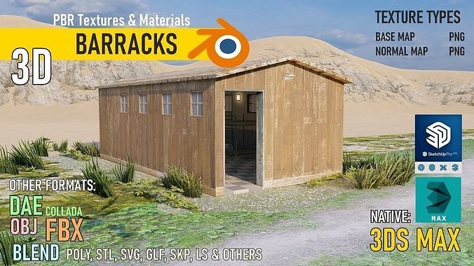 Project IGI Barrack 3D model animated | CGTrader