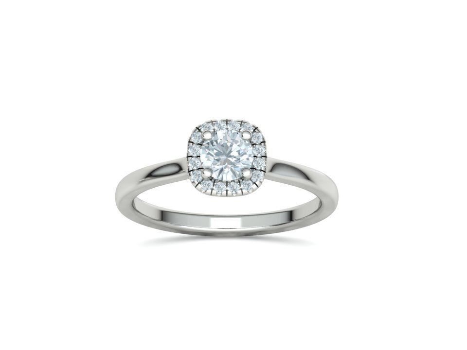 Halo Engagement Ring 40 pointer diamond stone 3dmodel 3D model 3D ...