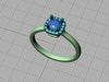 Halo Engagement Ring 40 pointer diamond stone 3dmodel 3D model 3D ...
