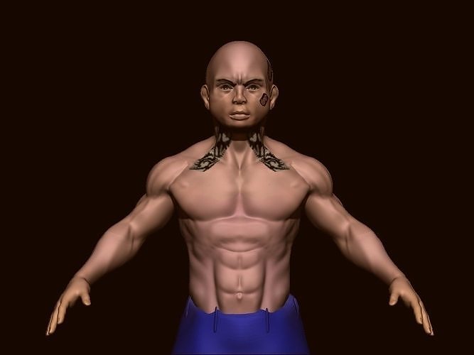 3D model boy bodybuilder VR / AR / low-poly | CGTrader