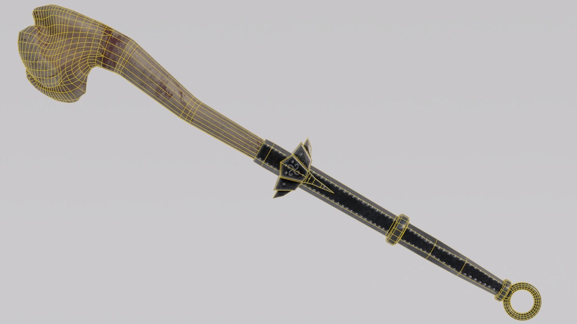 3D model Dragon Bone Two Handed Mace from Skyrim VR / AR / low-poly ...