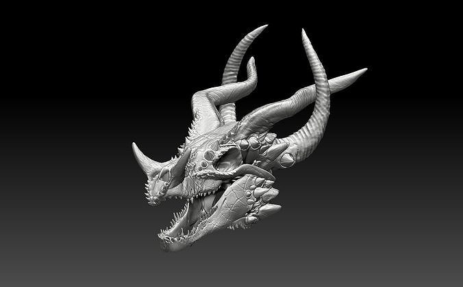 dragon skull 3D model 3D printable | CGTrader