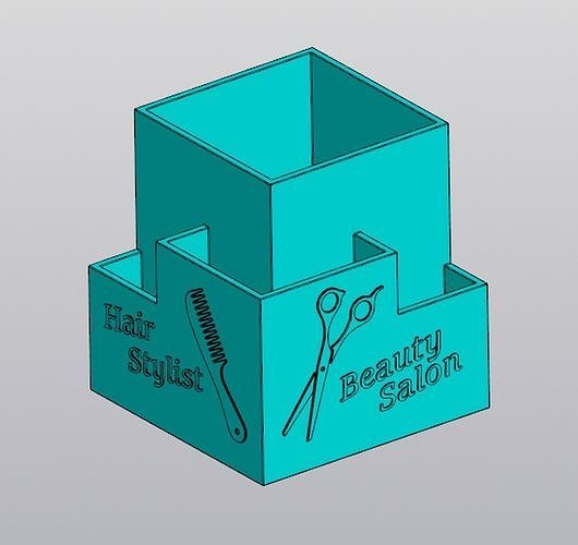 Hair Stylist Organizer v2 3D model 3D printable | CGTrader