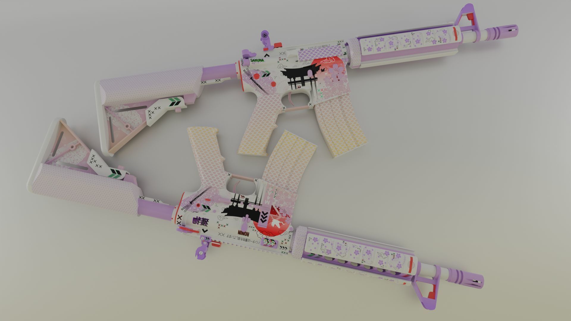 3D model Skin for M4A4 VR / AR / low-poly | CGTrader