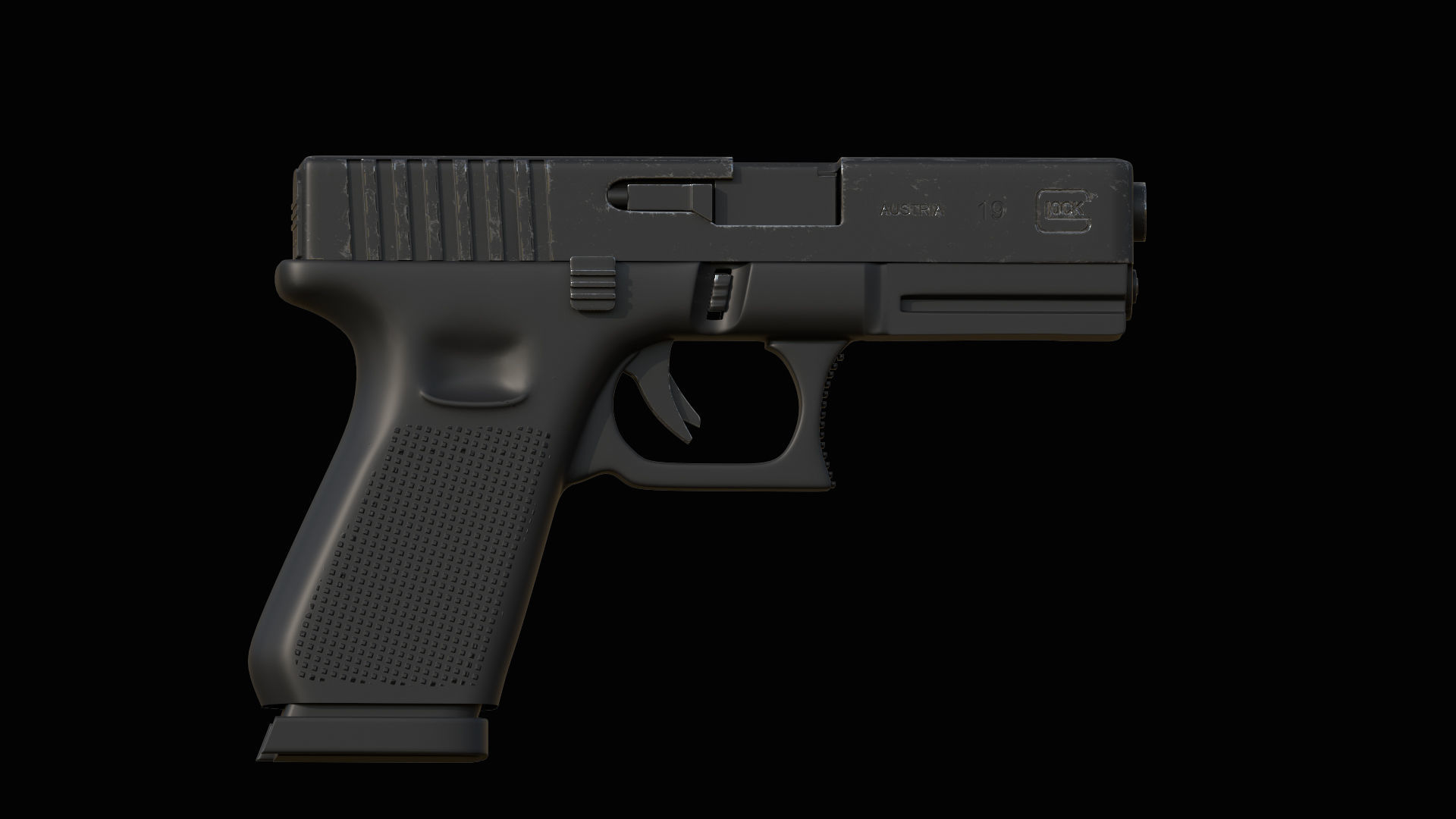 3D model gun side arm glock VR / AR / low-poly | CGTrader