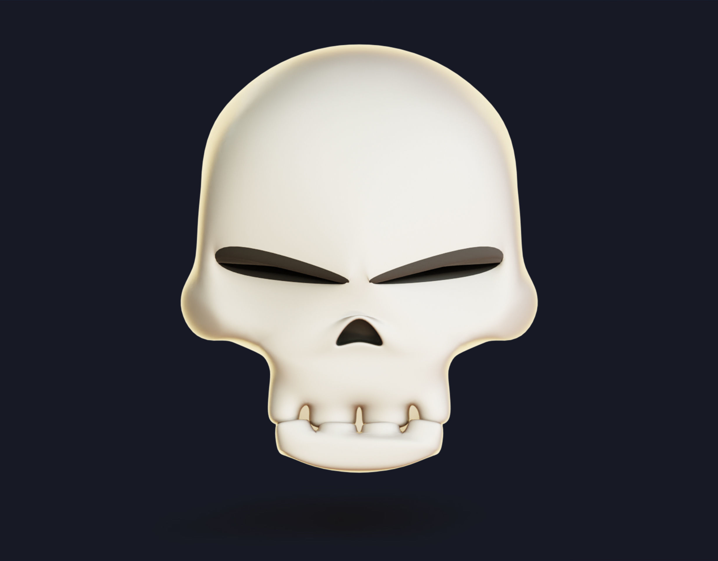 3D model Skull Animated Emoji VR / AR / low-poly | CGTrader